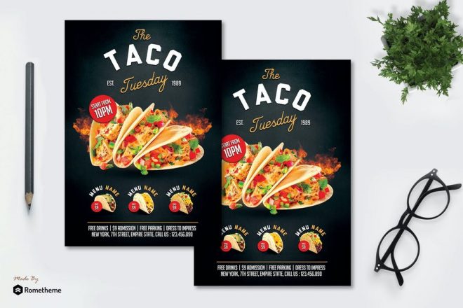 21+ Best Taco Flyer Template PSD Download - Graphic Cloud