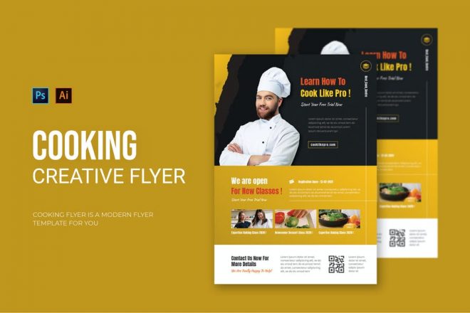 21+ Best Cooking Classes Flyer Template PSD Download - Graphic Cloud