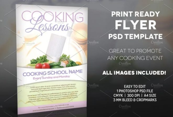 21+ Best Cooking Classes Flyer Template PSD Download - Graphic Cloud