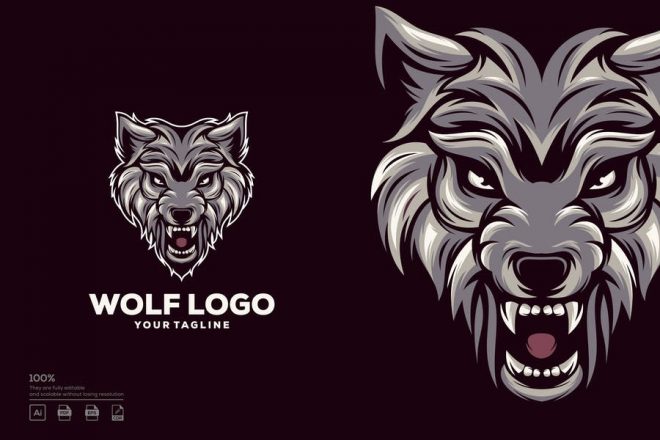 21+ FREE Wolf Logo Designs Template Download - Graphic Cloud