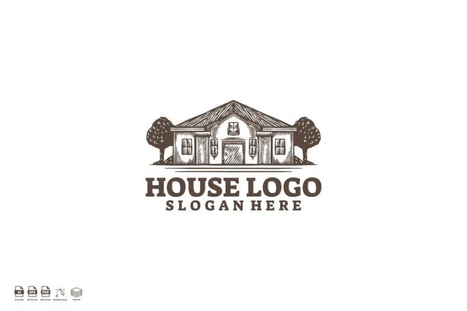 21+ FREE House Logo Design Templates Download - Graphic Cloud