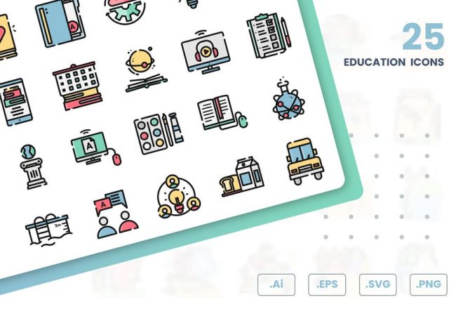 18+ FREE Educational Icons Vector Download - Graphic Cloud