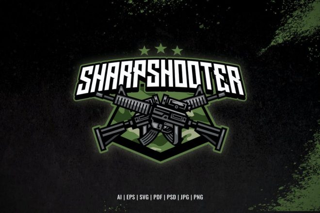 18+ FREE Gun Logo Design Templates Download - Graphic Cloud