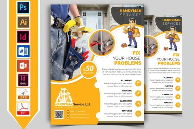 15+ Free Handyman Flyer Templates PSD Download - Graphic Cloud