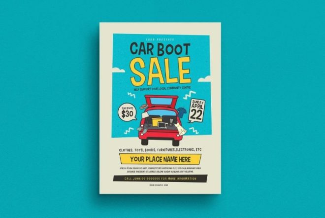 5+ Editable Car Boot Sale Flyer Template PSD Download - Graphic Cloud