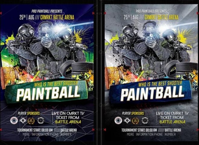 15+ Creative Paintball Battle Flyer Templates Download - Graphic Cloud