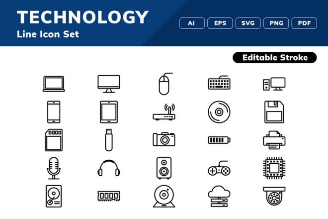 15+ FREE Technology Icons Vector Illustration Download - Graphic Cloud