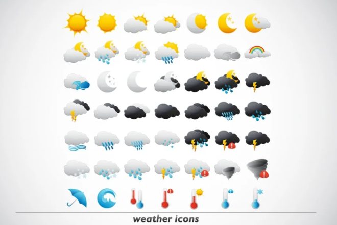 21+ FREE Weather Icons Vector Download - Graphic Cloud