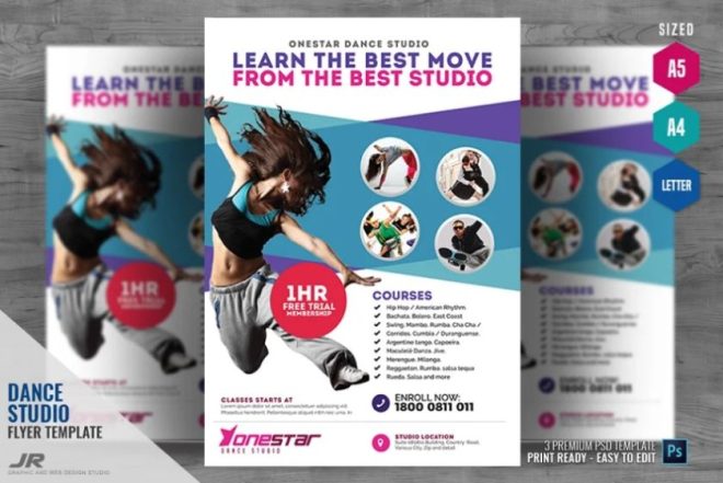 15+ FREE Dance Studio Flyer Templates PSD Download - Graphic Cloud
