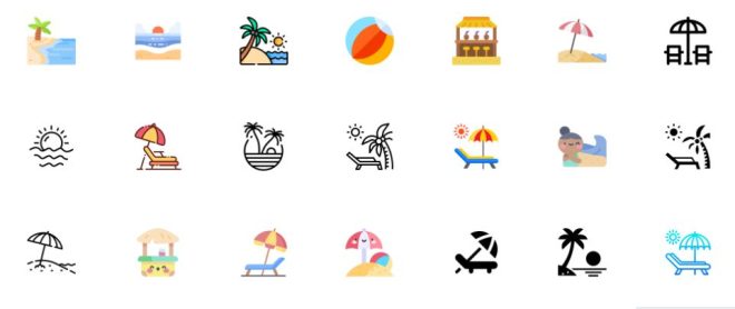 15+ FREE Beach Icons Vector Illustrations Download - Graphic Cloud