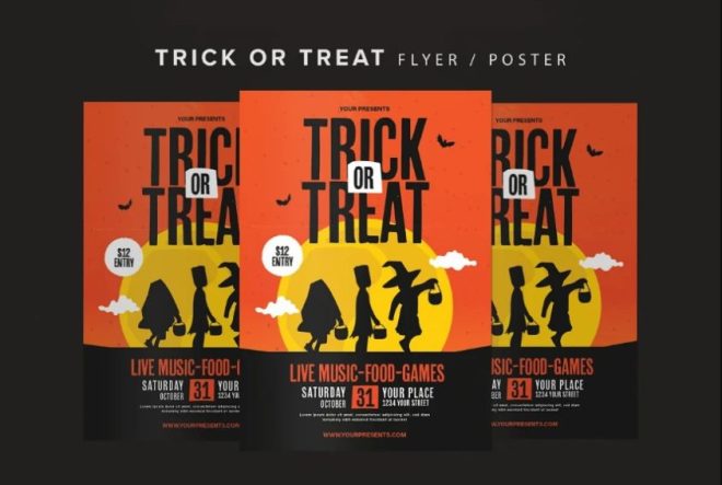 15+ Best Trick or Treat Flyer Templates Download - Graphic Cloud