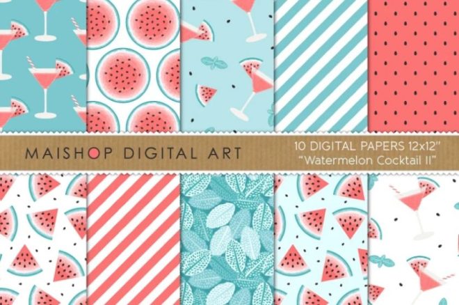 15+ Free Watermelon Patterns Design Vector Download - Graphic Cloud