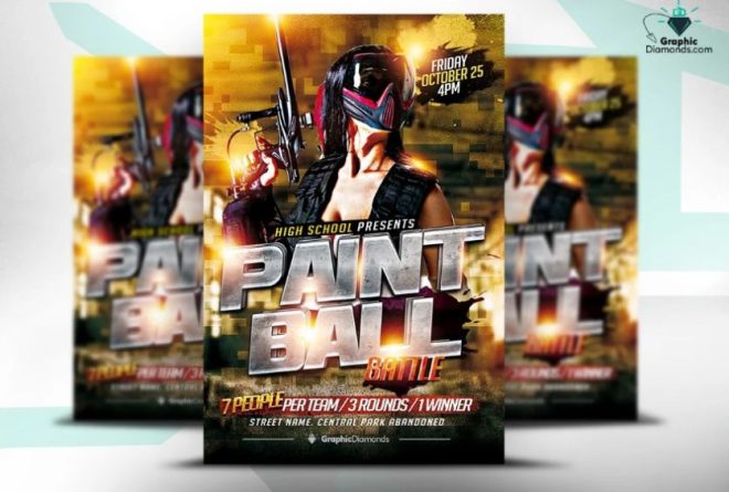 15+ Creative Paintball Battle Flyer Templates Download - Graphic Cloud