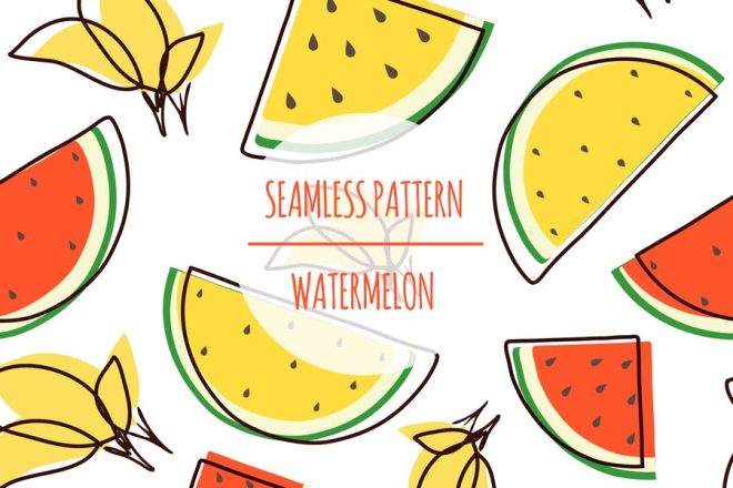 15+ Free Watermelon Patterns Design Vector Download - Graphic Cloud