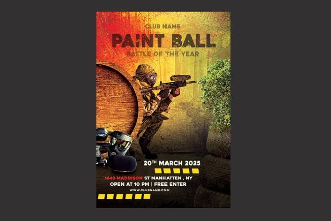 15+ Creative Paintball Battle Flyer Templates Download - Graphic Cloud
