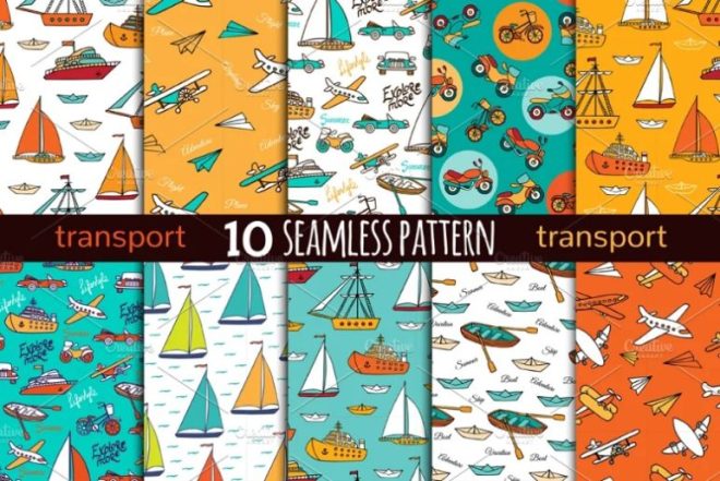 15+ FREE Transport Patterns Design Vector Download - Graphic Cloud