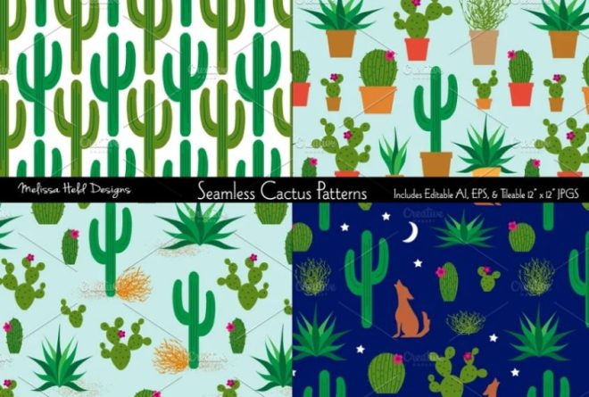 15+ FREE Cactus Patterns Design Vector Download - Graphic Cloud