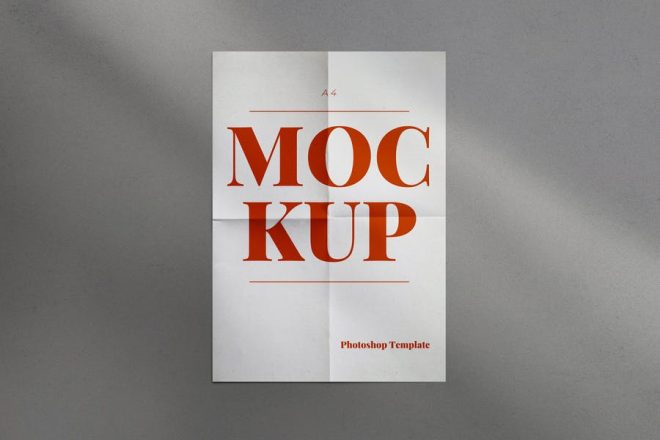 15+ FREE Folded Paper Mockup PSD Download - Graphic Cloud