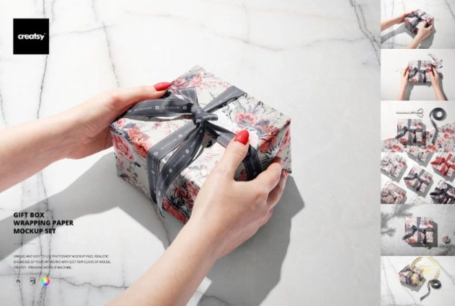 15+ FREE Gift Wrapping Paper Mockup PSD Download - Graphic Cloud