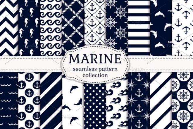 15+ FREE Marine Patterns Design Vector Download - Graphic Cloud