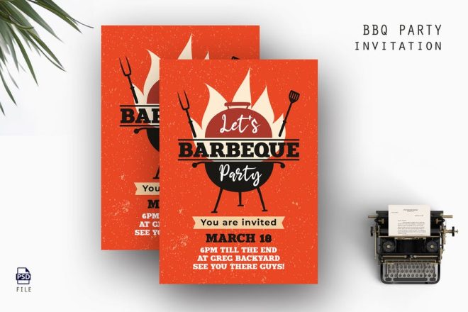 15+ FREE BBQ Party Invitation Template PSD Download - Graphic Cloud