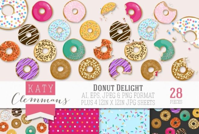 15+ FREE Donut Patterns Vector Design Download - Graphic Cloud