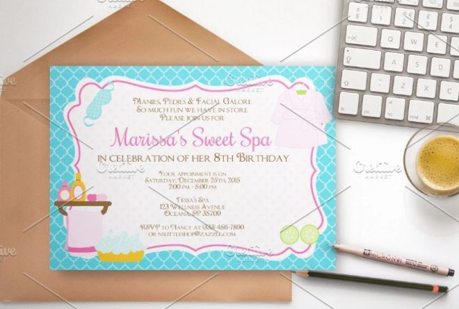 7+ FREE Spa Party Invitation Template Design Download - Graphic Cloud