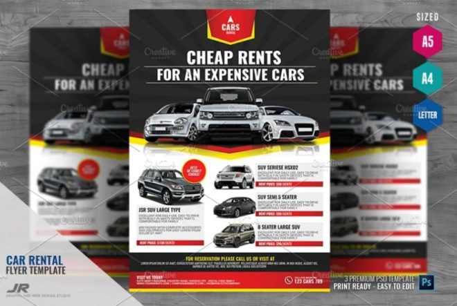 15+ FREE Car Rental Flyer Template PSD Download - Graphic Cloud