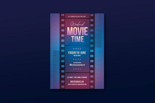 15+ FREE Movie Night Invitation Template PSD Download - Graphic Cloud