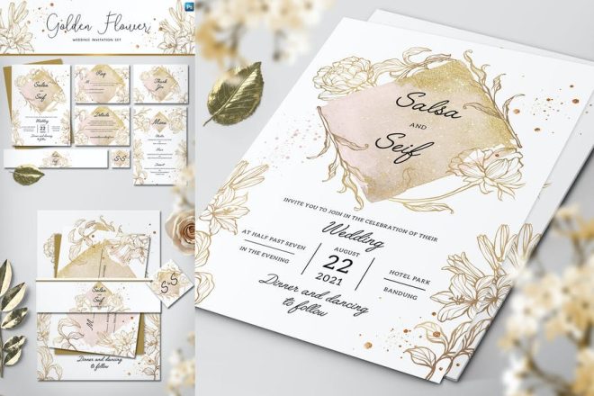21+ FREE Golden Invitation Template PSD Download - Graphic Cloud