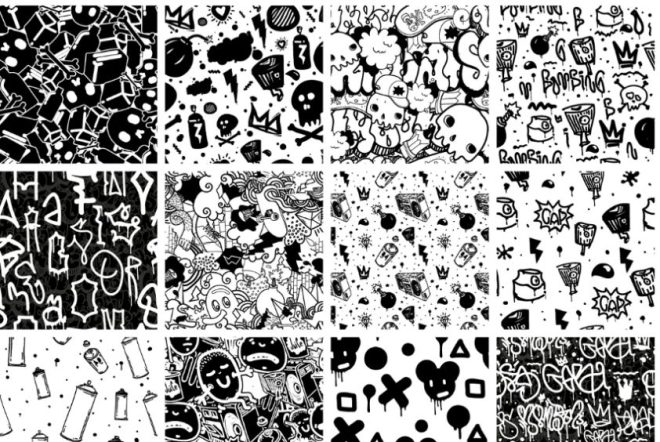 15+ FREE Graffiti Patterns Vector Design Download - Graphic Cloud