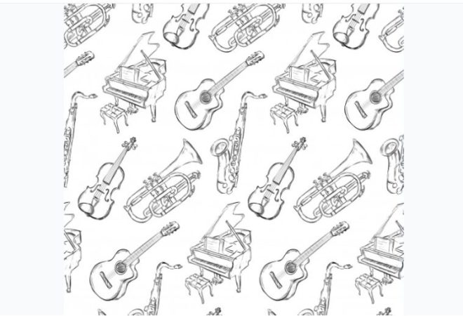 15+ Music Instrument Patterns Vector Design Download - Graphic Cloud