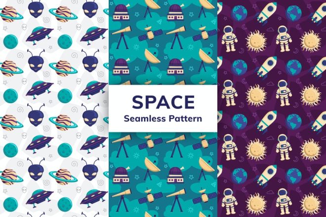 18+ FREE Space Pattern Designs Vector Download - Graphic Cloud