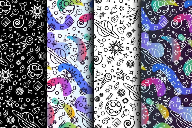 18+ FREE Space Pattern Designs Vector Download - Graphic Cloud