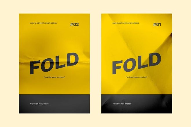 15+ FREE Folded Paper Mockup PSD Download - Graphic Cloud