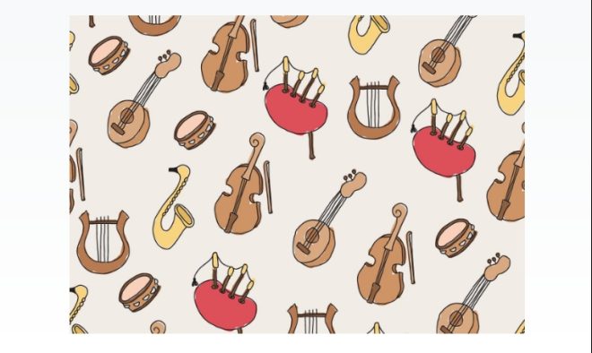 15+ Music Instrument Patterns Vector Design Download - Graphic Cloud