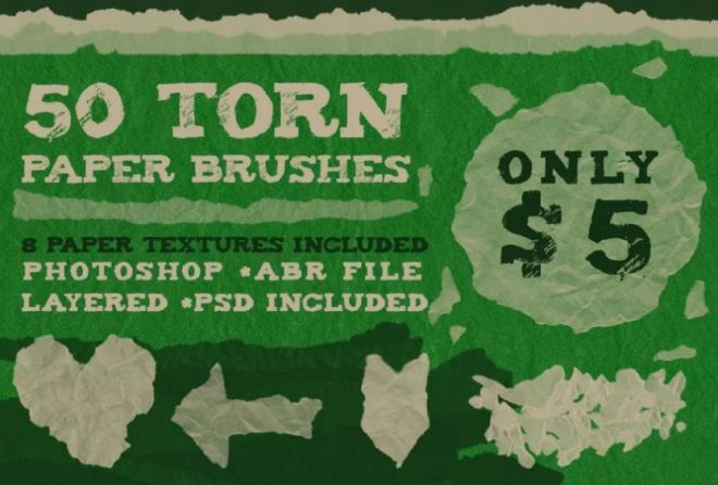 Torn Paper Brushes Photoshop Abr (30+ Free Download)