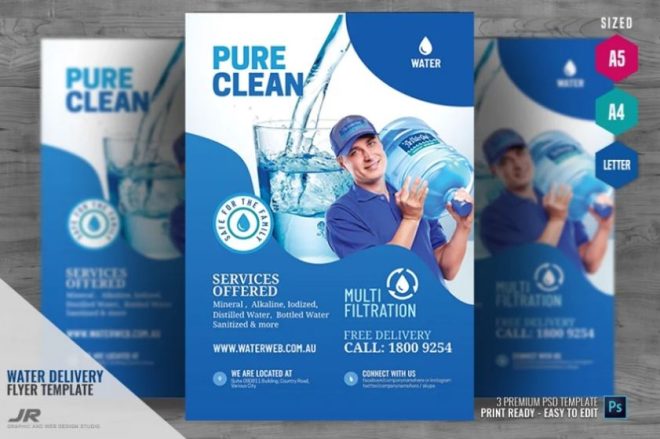 15+ Drinking Water Flyer Template PSD Free Download - Graphic Cloud