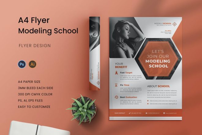 15+ Model Agency Flyer Template Free Download - Graphic Cloud