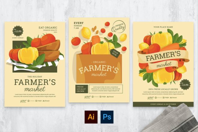 15+ Farmers Market Flyer Template PSD FREE Download - Graphic Cloud
