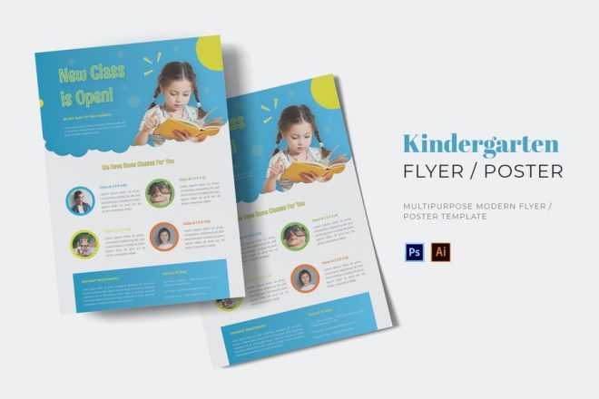 15+ FREE Kindergarten Flyer Templates PSD Download - Graphic Cloud