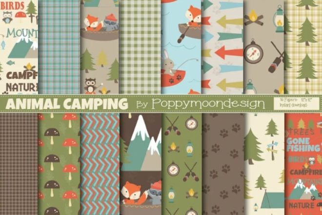 15+ FREE Camping Patterns AI EPS Vector Download - Graphic Cloud