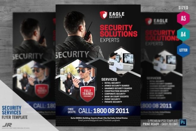 15+ Security Services Flyer Template PSD Download - Graphic Cloud
