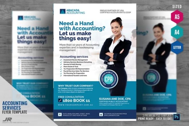 15+ Accounting Services Flyer Template PSD Download - Graphic Cloud