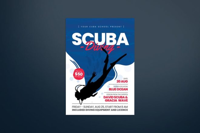 15+ FREE Scuba Diving Classes Flyer PSD Download - Graphic Cloud