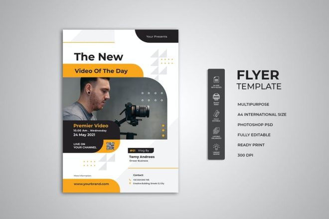 5+ Video Services Flyer Template PSD Download - Graphic Cloud