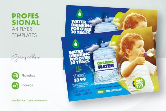 15+ Drinking Water Flyer Template PSD Free Download - Graphic Cloud