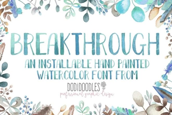 15+ FREE Watercolor Fonts TTF OTF Download - Graphic Cloud