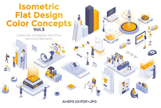 15+ Isometric Website Illustration Vectors Download - Graphic Cloud