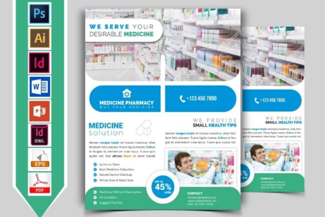 15+ Pharmacy Services Flyer Template Free Download - Graphic Cloud